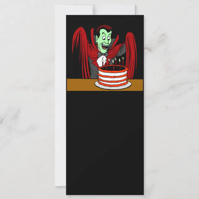 Dracula Vampire Halloween Birthday Card | Zazzle