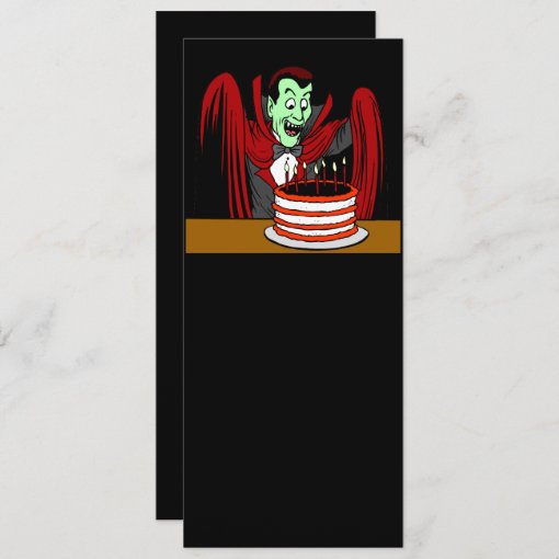 Dracula Vampire Halloween Birthday Card | Zazzle