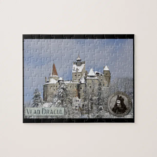 Dracula's castle at Bran in winter Jigsaw Puzzle | Zazzle