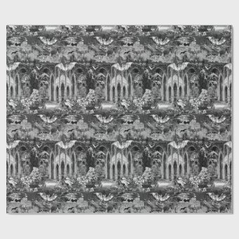 Dracula's Castle Vampire Crypt Gothic Victorian Wrapping Paper | Zazzle