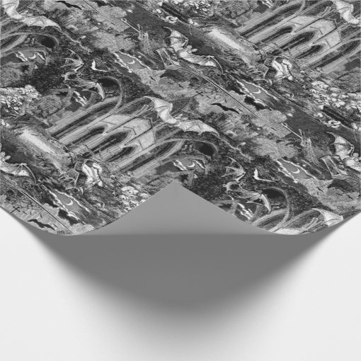 Dracula's Castle Vampire Crypt Gothic Victorian Wrapping Paper | Zazzle