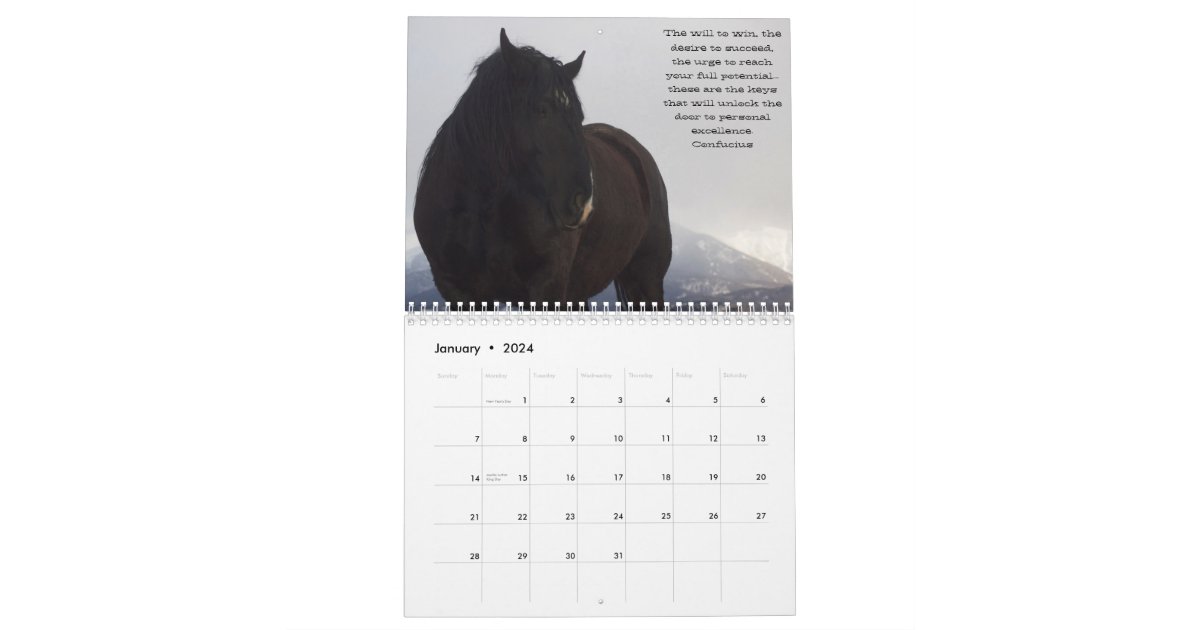 Draft Horses Calendar (Motivational) #6 | Zazzle