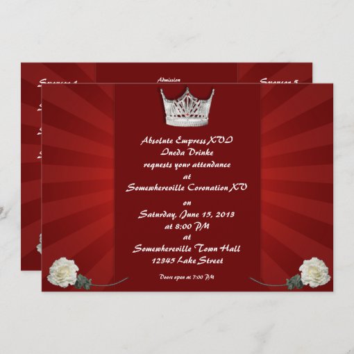 Drag Queen Custom Coronation Invitations | Zazzle