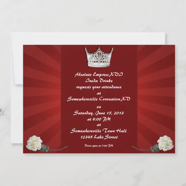 Drag Queen Custom Coronation Invitations | Zazzle