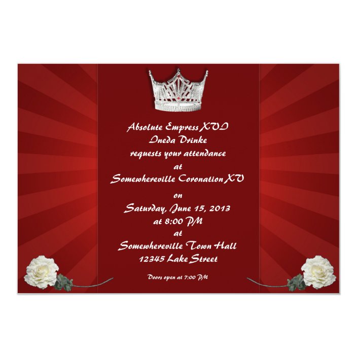 Drag Queen Custom Coronation Invitations | Zazzle.com