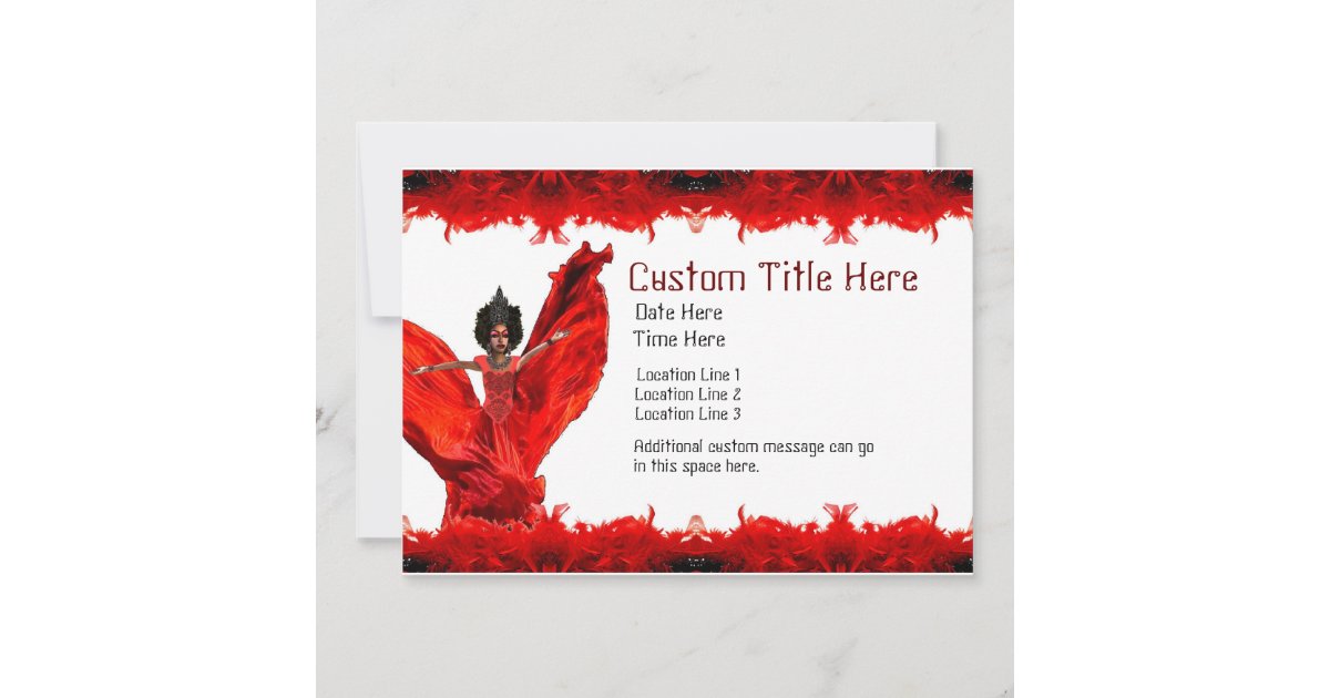 Drag Queen Custom Par ty Invites | Zazzle
