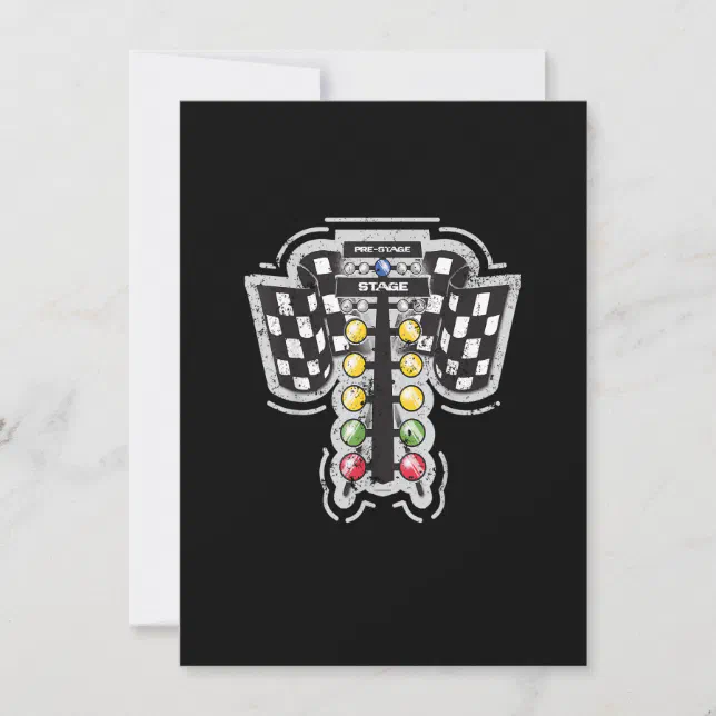 Drag Racing Christmas Tree Lights Drag Racing T Sh Invitation | Zazzle