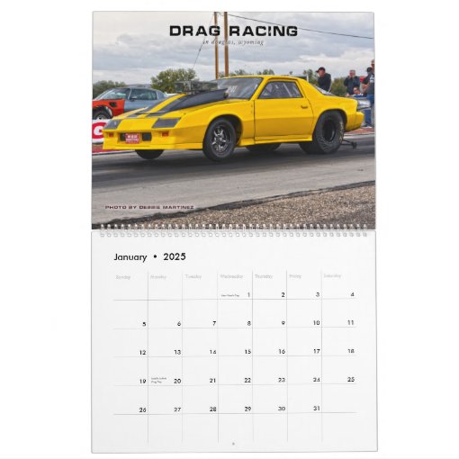 Drag Racing in Douglas, Wyoming Calendar | Zazzle