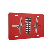 Drag Racing Light Tree - Heartbeat Pulse Graphic License Plate | Zazzle