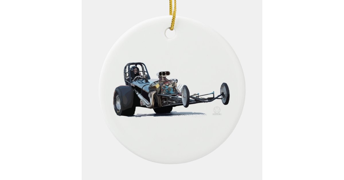 Drag Racing & Vintage Dragsters Ceramic Ornament | Zazzle