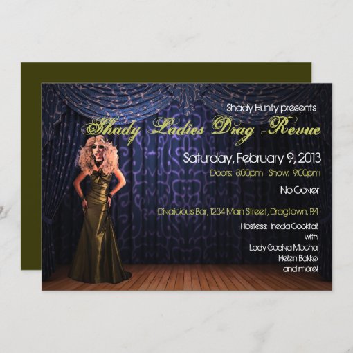 Drag Show Custom Invitations | Zazzle