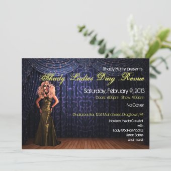 Drag Show Custom Invitations | Zazzle