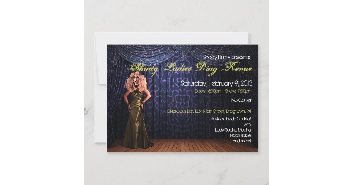 Drag Show Custom Invitations | Zazzle