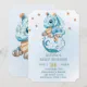 Dragon Aquamarine Astroid Boy Baby Shower Invitation | Zazzle