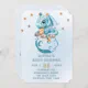 Dragon Aquamarine Astroid Boy Baby Shower Invitation | Zazzle