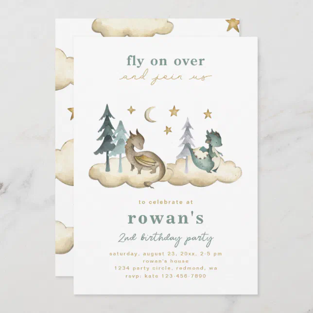 Dragon Birthday Invitation | Dragons Invitation | Zazzle