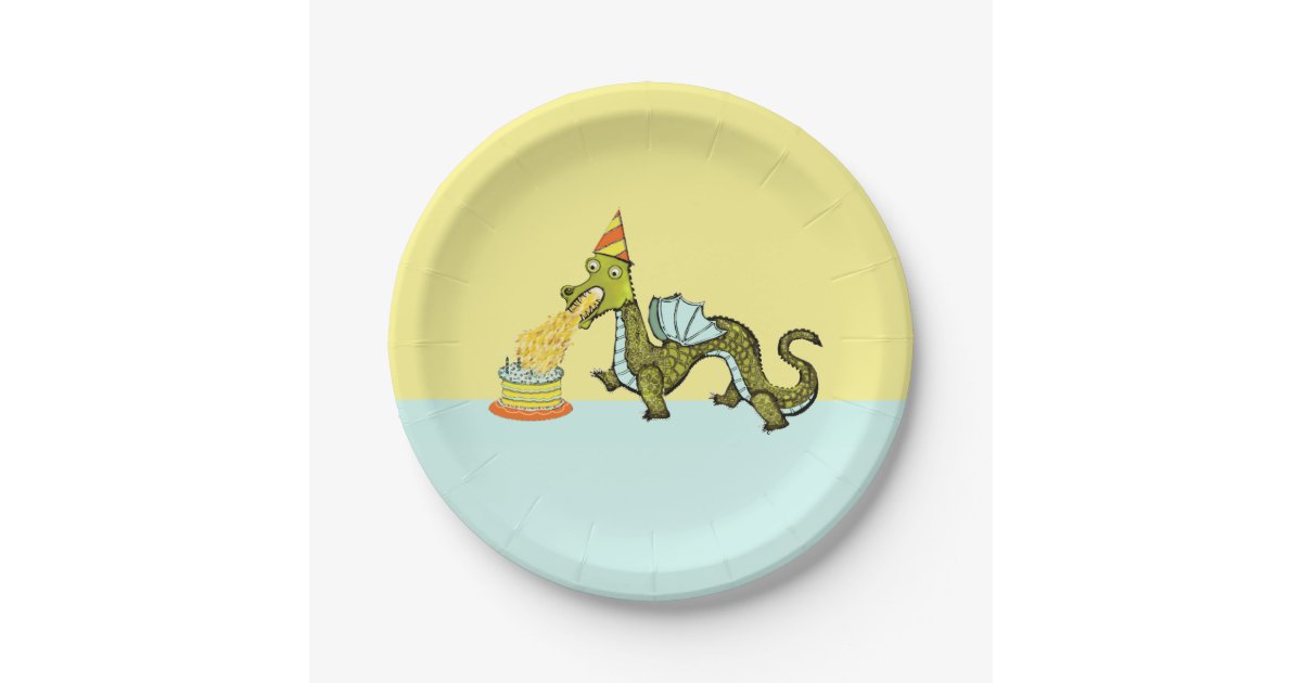 Dragon Birthday Party Paper Plates | Zazzle