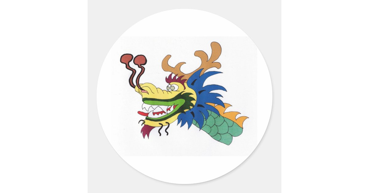 Dragon boat classic round sticker | Zazzle