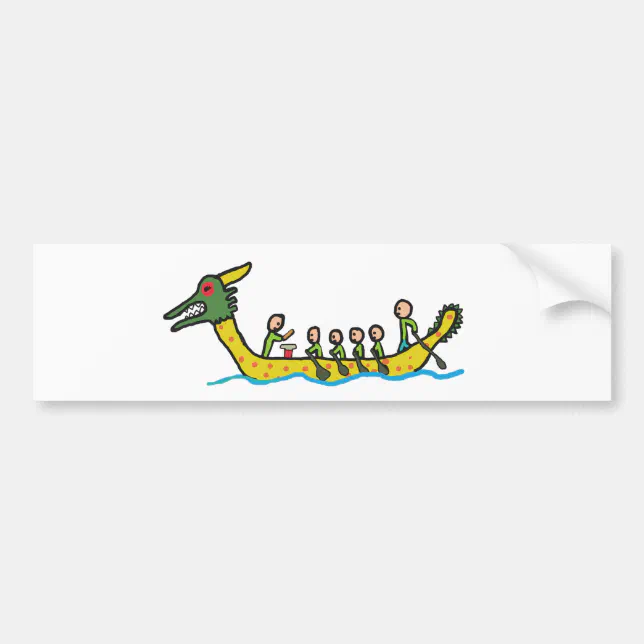 Dragon Boat Racing Bumper Sticker | Zazzle
