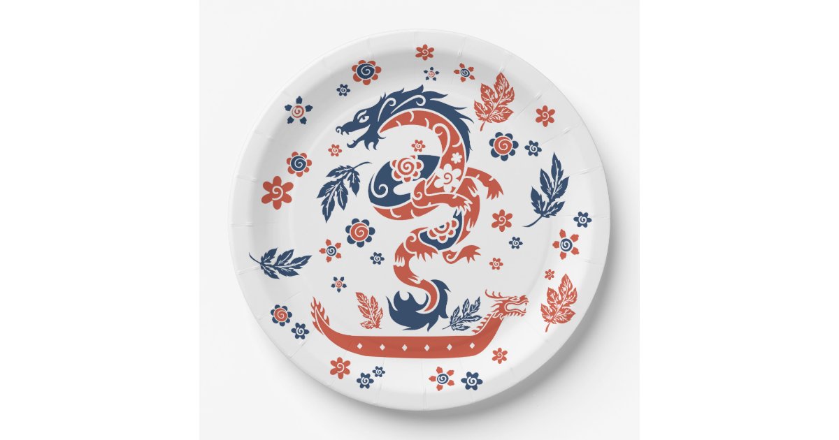 Dragon Boat Racing Design Paper Plates | Zazzle