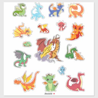 Dragon Bundle All in one Multiple Pack Sticker | Zazzle