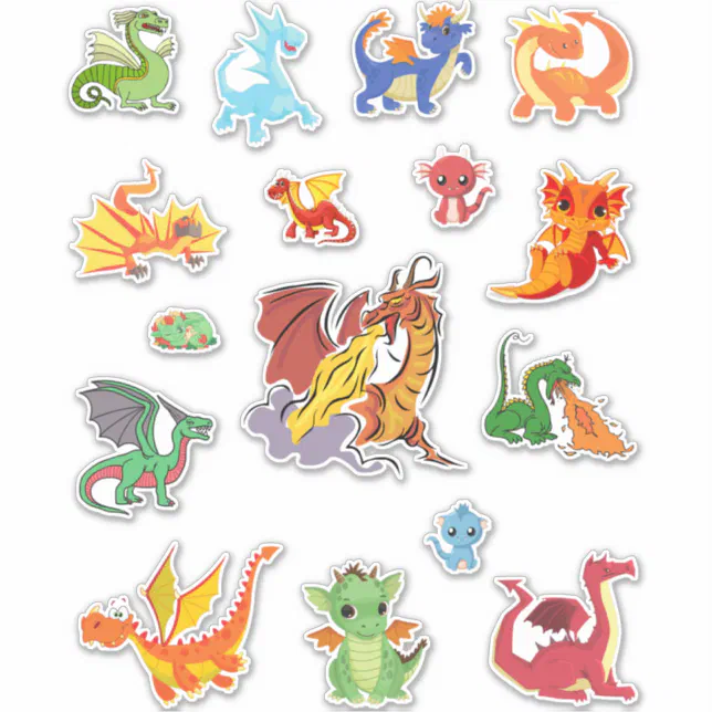 Dragon Bundle All in one Multiple Pack Sticker | Zazzle