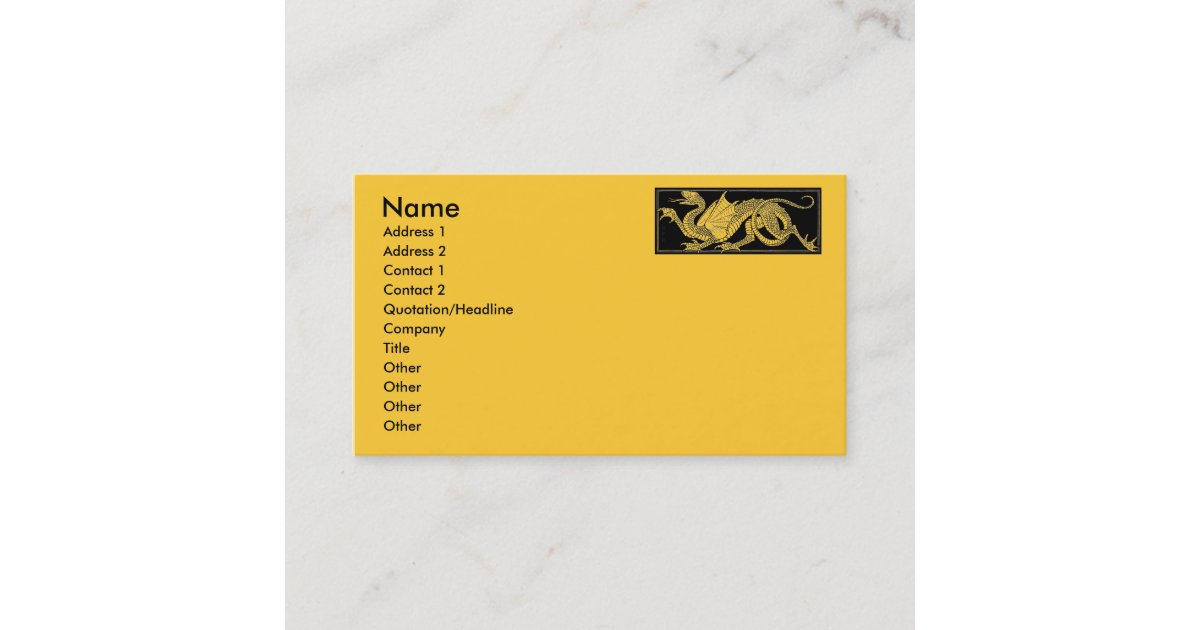 Dragon Business Card | Zazzle