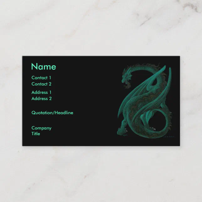 Dragon Business Card | Zazzle