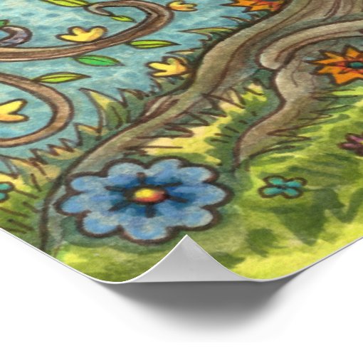 DRAGON EGGS, MEDIEVAL LAIR, FANTASY FOLK ART POSTER | Zazzle