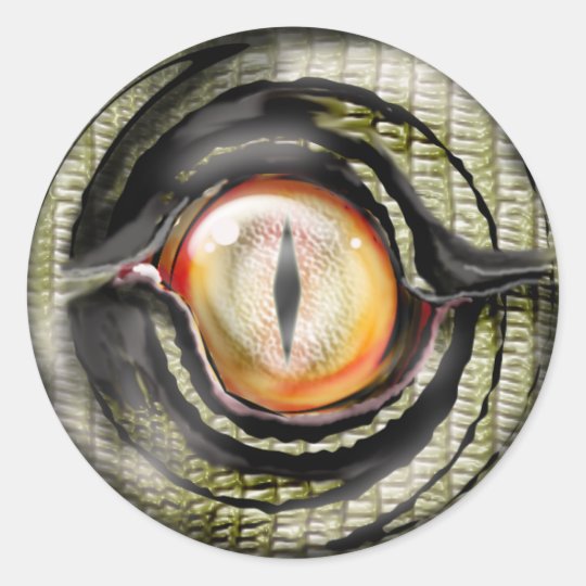 dragon eye classic round sticker | Zazzle.com