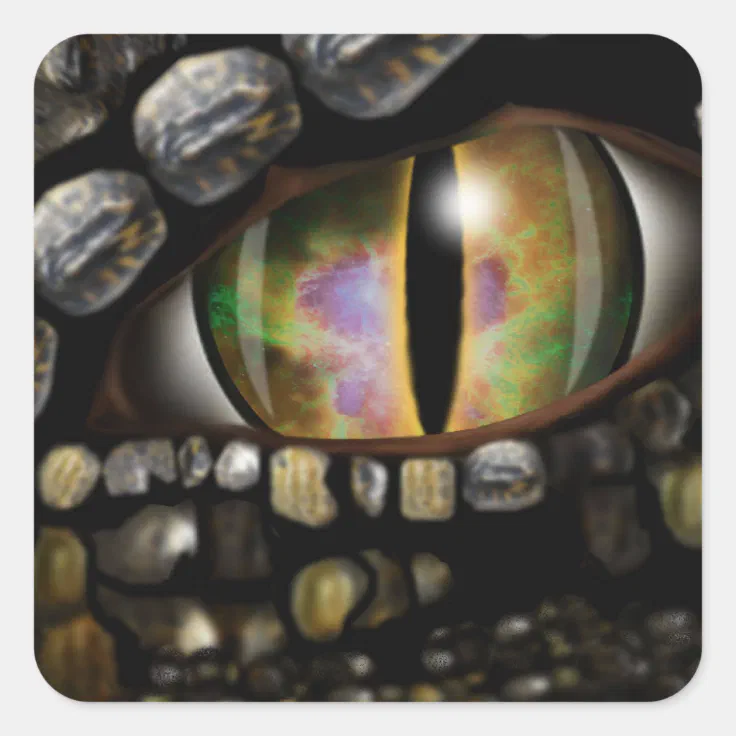 Dragon Eye Square Sticker | Zazzle