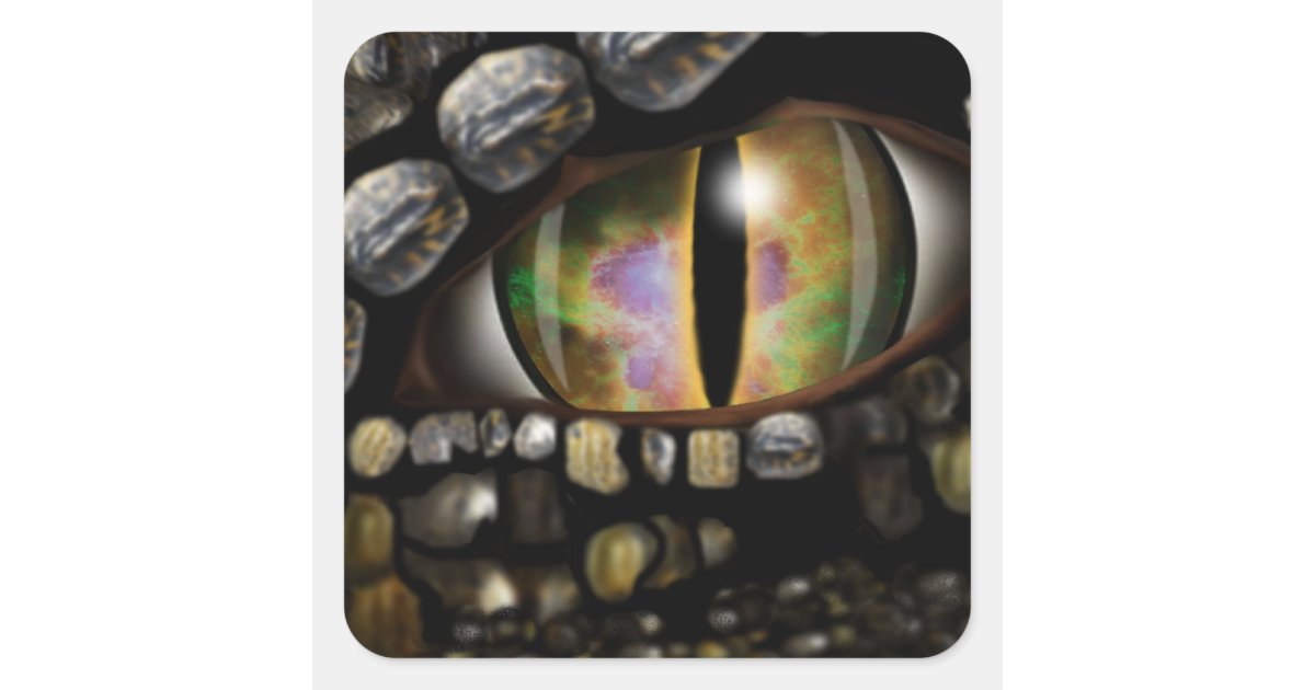 Dragon Eye Square Sticker | Zazzle