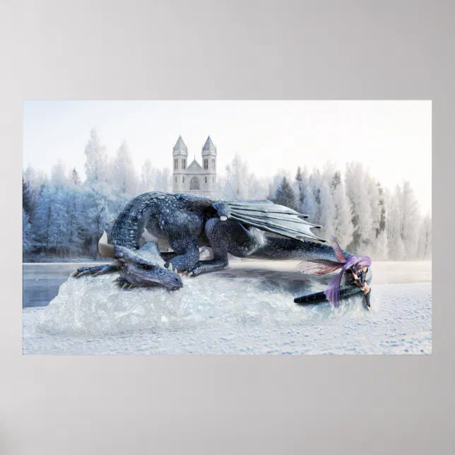 Dragon fantasy art Poster | Zazzle