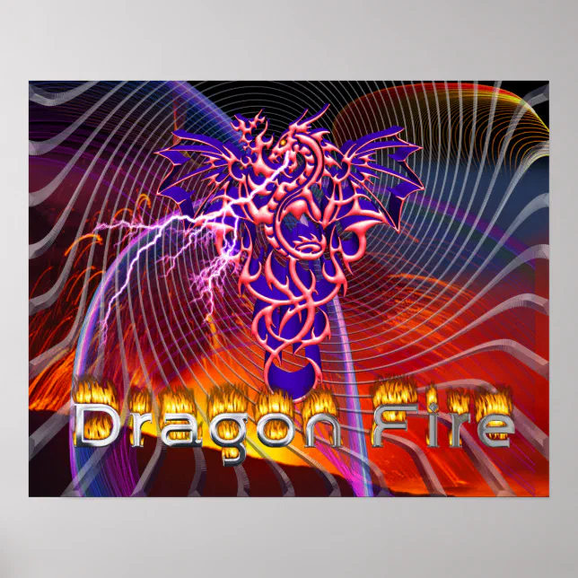 Dragon Fire Poster | Zazzle
