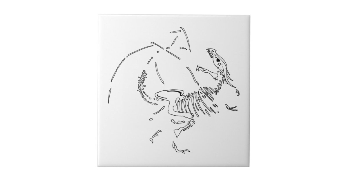 Dragon Fossils Ceramic Tile | Zazzle