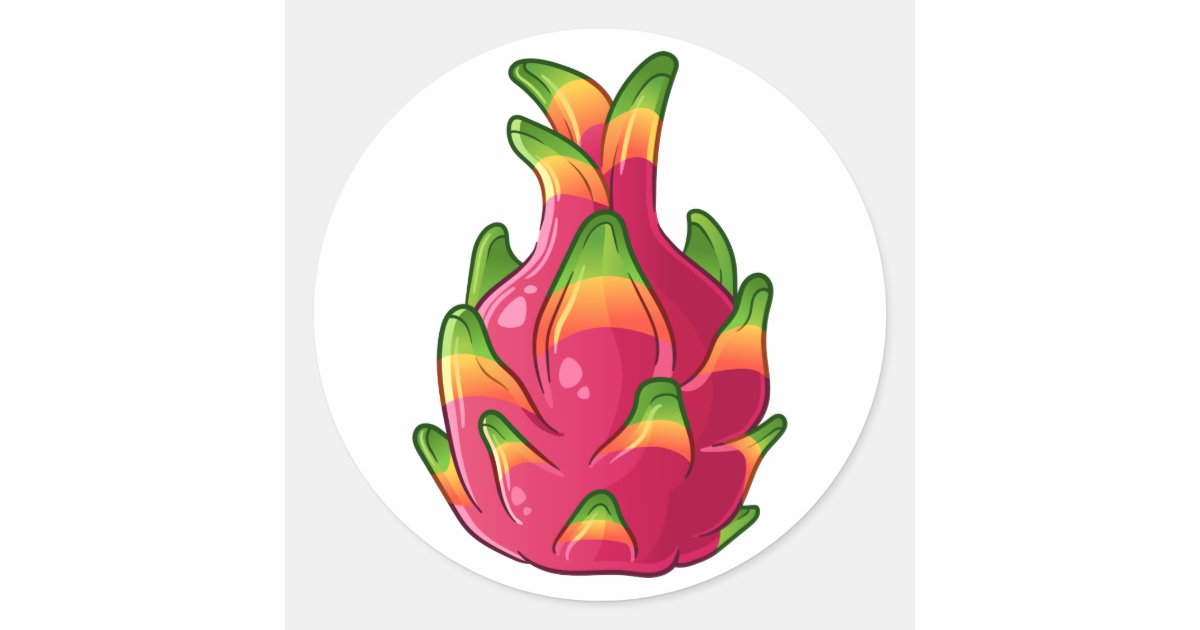 Dragon Fruit Classic Round Sticker | Zazzle