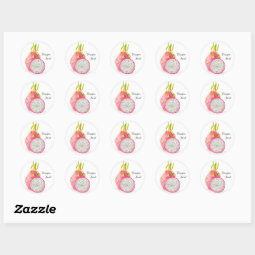 Dragon fruit classic round sticker | Zazzle