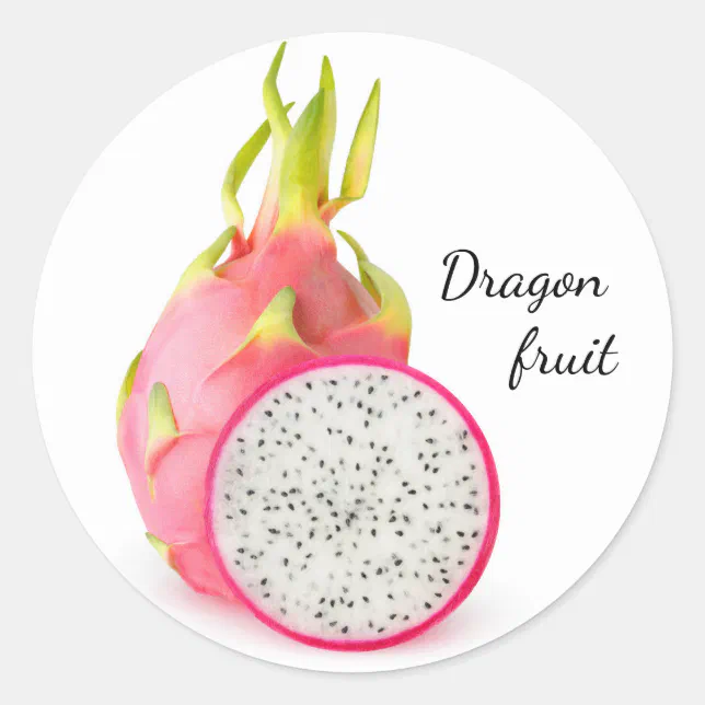 Dragon fruit classic round sticker | Zazzle