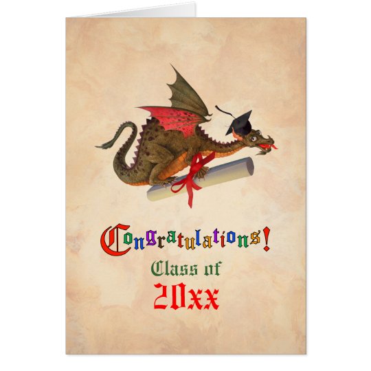 Dragon Graduation Congratulations Card | Zazzle.com