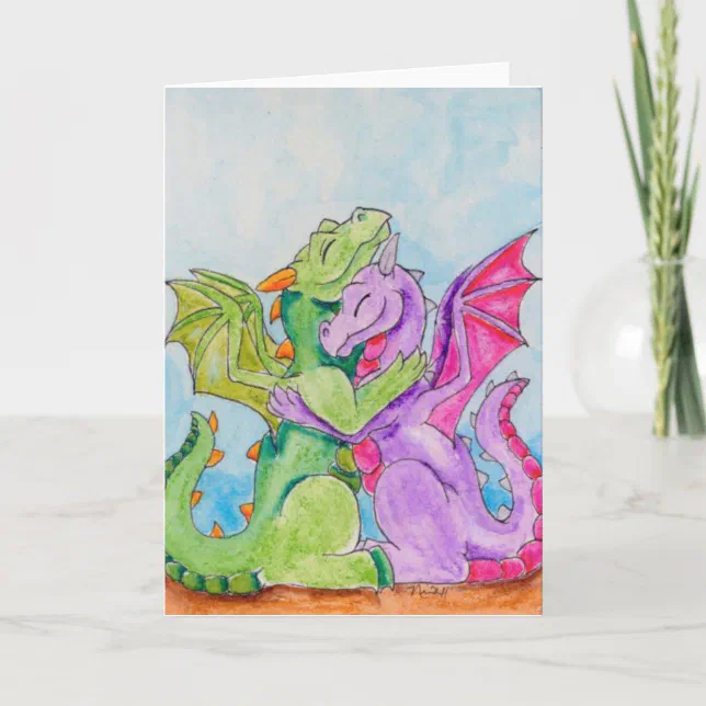 Dragon Hug Card | Zazzle