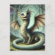 Dragon Jabberwocky Cute Fantasy Creature Art Postcard | Zazzle