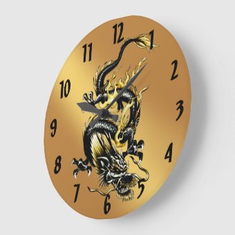 Dragon Large Clock | Zazzle
