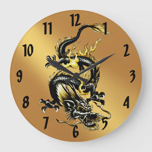 Dragon Large Clock | Zazzle