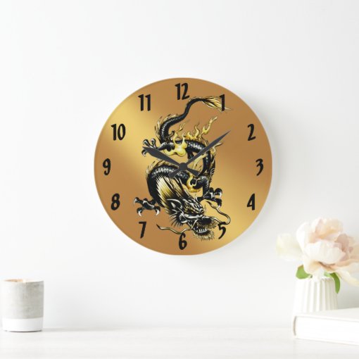Dragon Large Clock | Zazzle