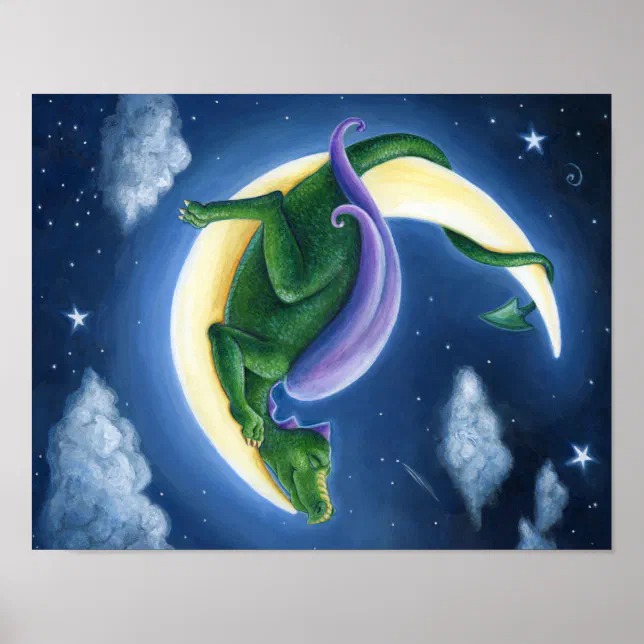 Dragon Moon Poster | Zazzle
