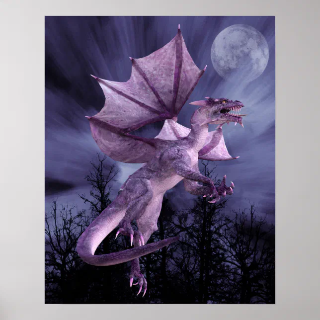 Dragon Moon Poster | Zazzle