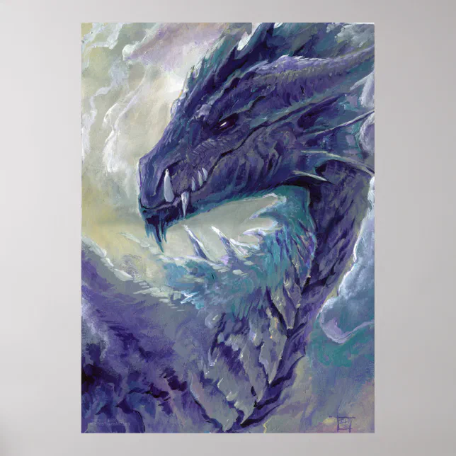 Dragon Portrait: Purple Poster | Zazzle