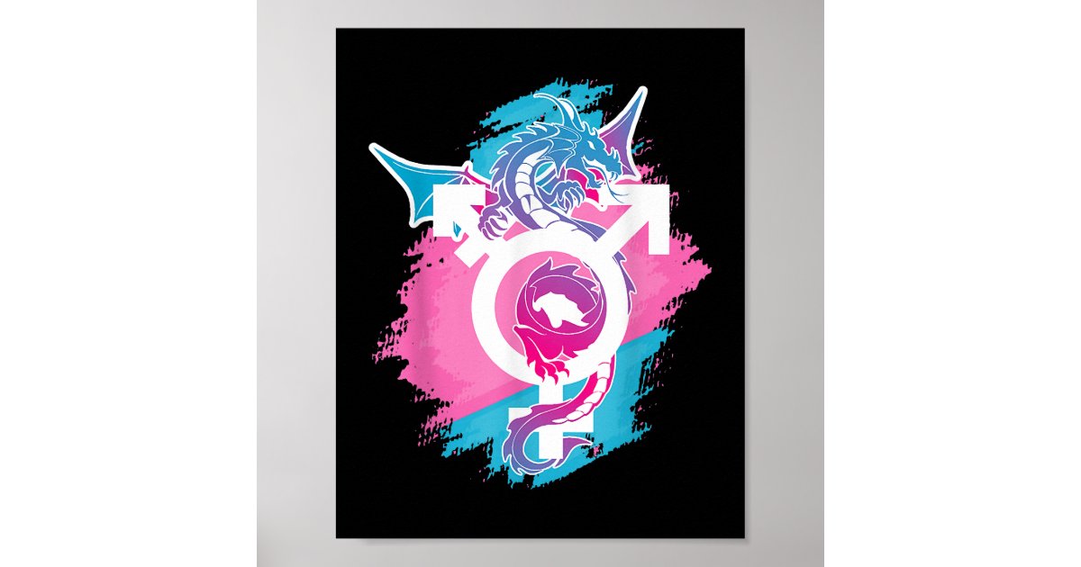 Dragon Pride Genderfluid Lgbt And Transpride Poster | Zazzle