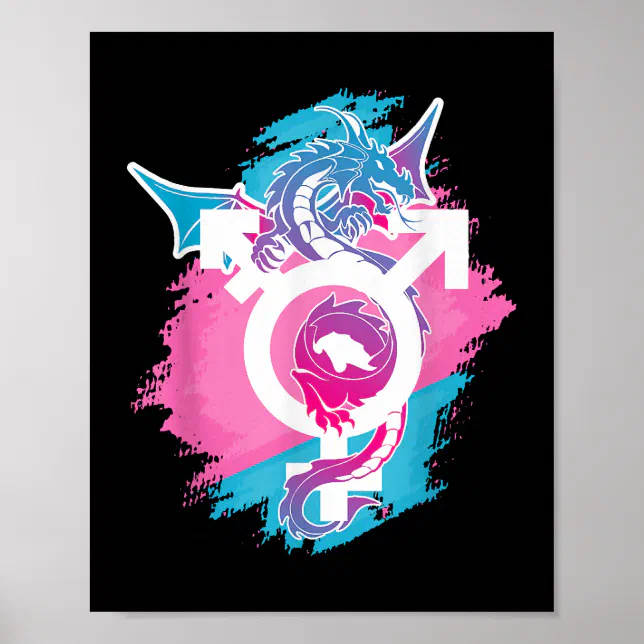 Dragon Pride Genderfluid Lgbt And Transpride Poster | Zazzle