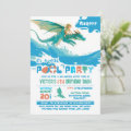 Dragon Ride Pool Party Birthday Invitation | Zazzle